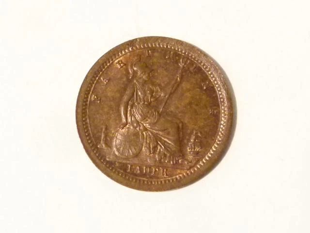 LAUER YOUNG VICTORIA Farthing Toy Model Coin Token Miniature UNC #9* £ ...
