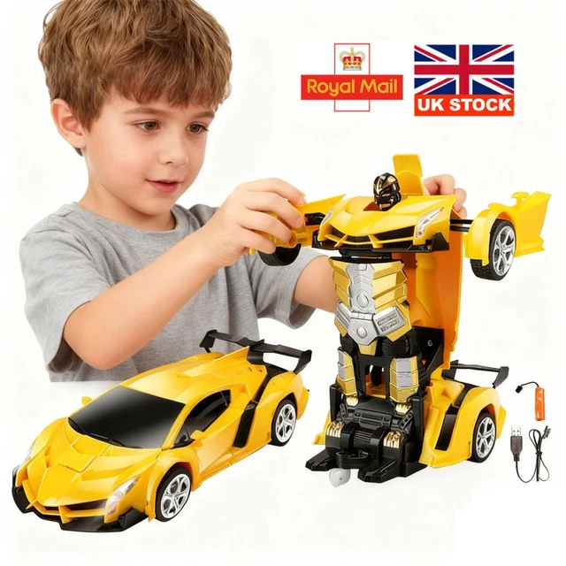 2IN1 RC ROBOT Transforme Car Remote Control Kids Boys Large 2.4Ghz ...
