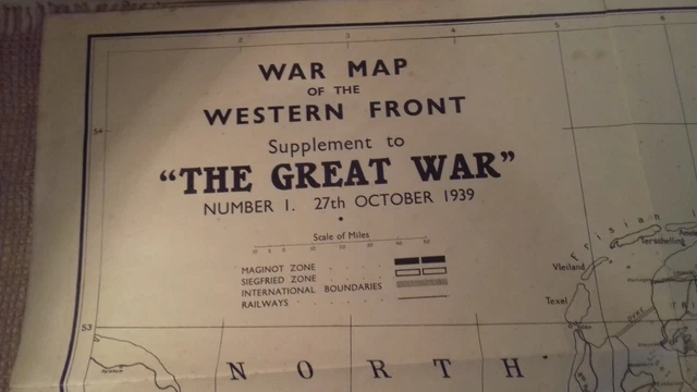 VINTAGE MAP THE Great War Map Of The Western Front £6.00 - PicClick UK