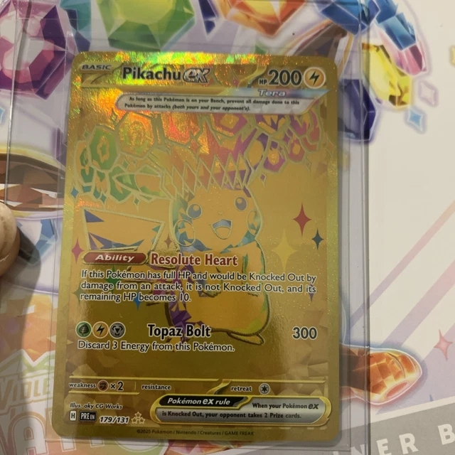 PIKACHU EX 179/131 Gold Prismatic Evolutions Pokemon Card £111.00 ...