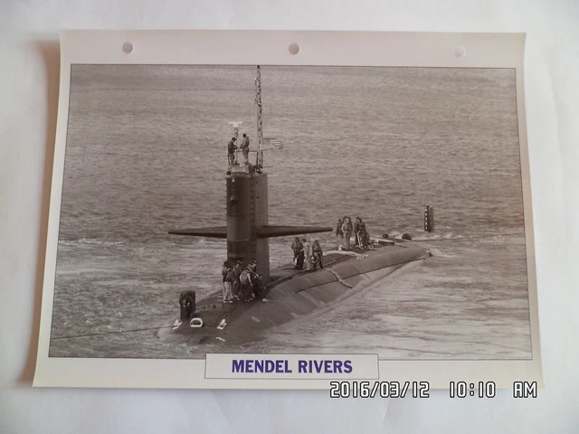 1973 MENDEL RIVERS Warships Card Nuclear Attack Submarine £2.52 ...