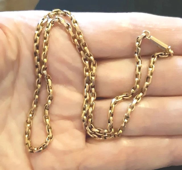 ANTIQUE VICTORIAN 9CT Gold Belcher Chain Necklace £195.00 - PicClick UK