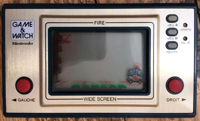 CONSOLE NINTENDO GAME & Watch Wide Screen Fire Fr-27 Fonctionnel ...