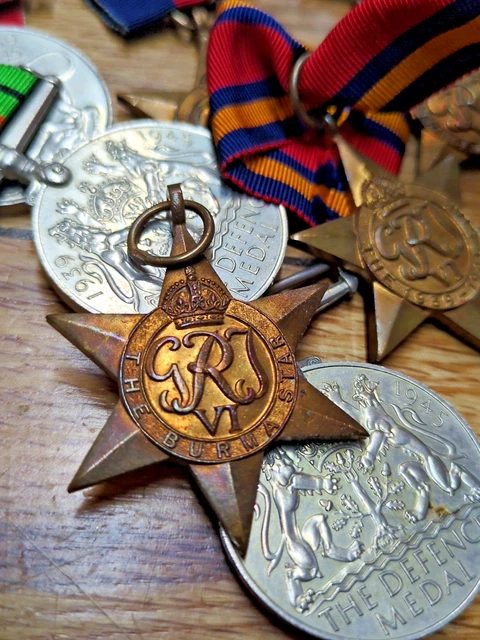 WW2 MEDALS COLLECTION Defence Burma Group Infantry Military Ribbon Army ...