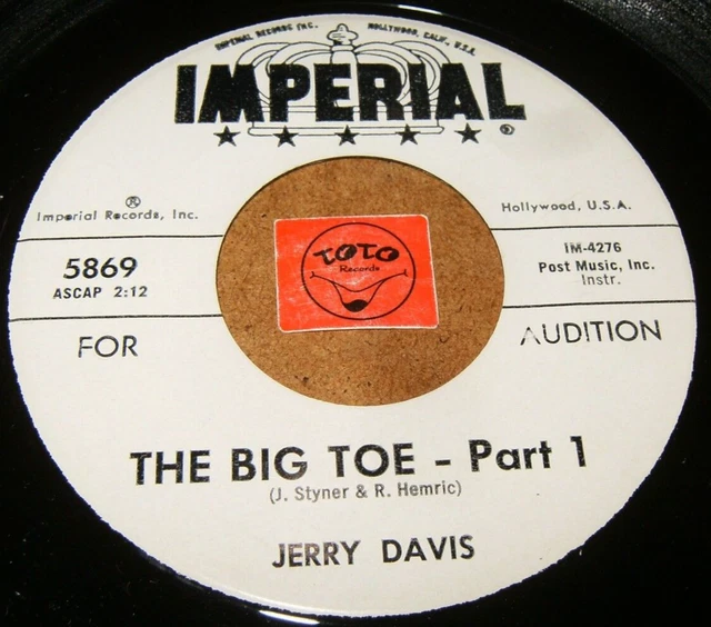 JERRY DAVIS - The Big Toe Part 1 + Part 2 / Listen - Rock Popcorn EUR 9 ...