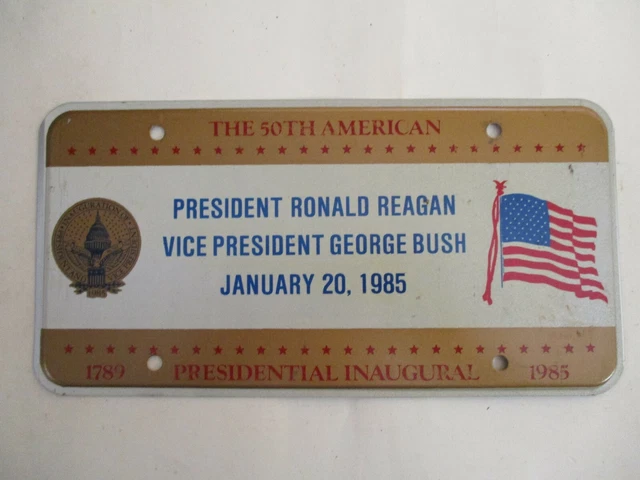 1985 WASHINGTON DC inaugurale plaque d'immatriculation BOOSTER ...