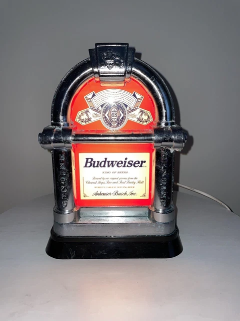 BUDWEISER ILLUMINATED BAR Top Pub Pump Font Sign Advertising Beer Light ...