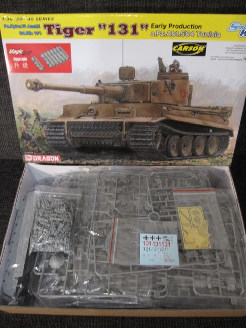 TIGER I &131& Early Prod. sPz Abt. 504 Tunesien von Dragon im Maßstab 1 ...