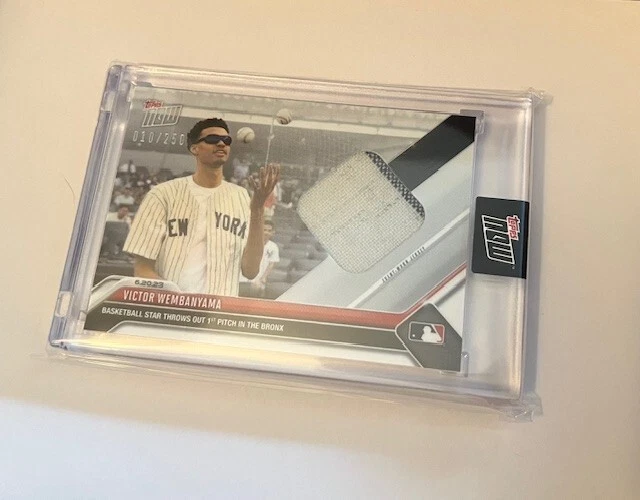 PATCH MAILLOT VICTOR Wembyama Wemby 10/250 Topps événement-porté ...