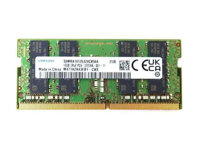 SAMSUNG 16GB 2RX8 Ddr4 Sodimm Pc4-25600 3200Mhz 260-Pin Memory ...