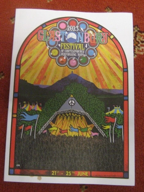 GLASTONBURY FESTIVAL 2023 three items, Program, Map, and Stewarding ...