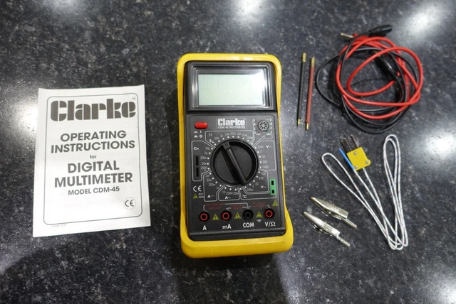 CLARKE CDM45C DIGITAL Multimeter with Temperature Probe £10.00 ...