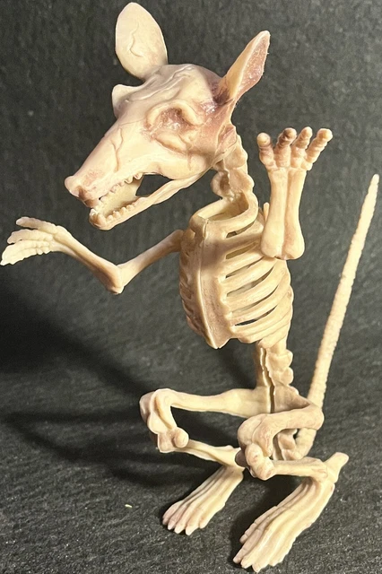 RAT SKELETON HALLOWEEN Realistic Scary 7" Plastic Moving Jaw Creepy ...