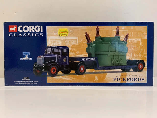 CORGI CLASSICS 16704 Pickfords Scammell Highwayman Low Loader Coldcast ...
