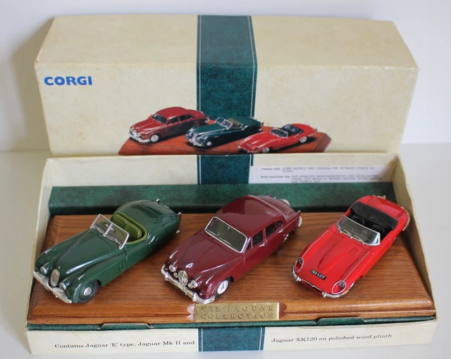 CORGI 97702 THE Jaguar Collection On Wooden Plinth. Mint in box. EUR 28 ...
