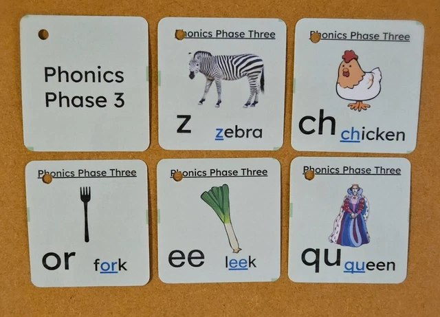 PHONICS PHASE 3 Flash Cards - Digraphs Blending £3.04 - PicClick UK