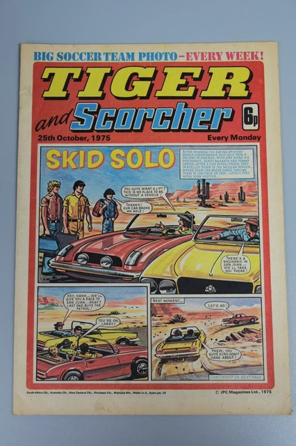 VINTAGE BRITISH COMIC: Tiger and Scorcher 25th October 1975, QPR Team ...