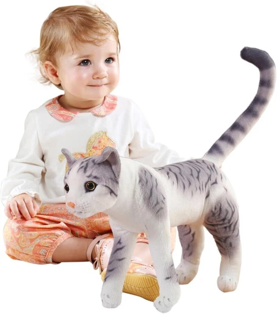 2025 REALISTIC TABBY Cat Stuffed Animal-Lifelike Plush Kitten Toy Soft ...