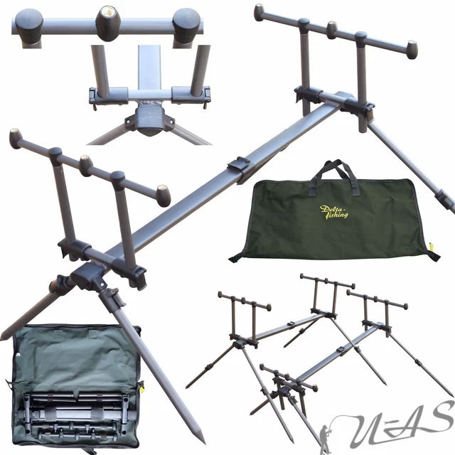 DELTA FISHING ROD Pod 4 Bein Ruten Ständer 3 Ruten Rutenhalter ...