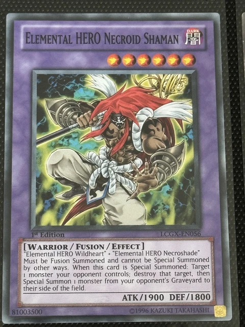 CARTE YU-GI-OH! ELEMENTAL HERO nécrode chaman LCGX-EN056 1st EUR 6,00 ...