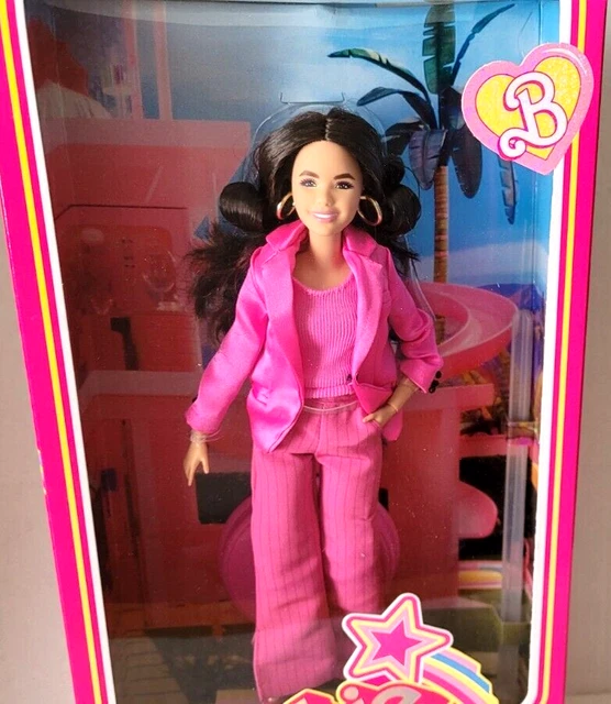 Barbie The Movie Collectible Gloria Doll Wearing Pink Power Pantsuit £