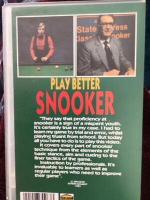 PLAY BETTER SNOOKER BBC VHS Video Tape Terry Griffiths John Pullman ...