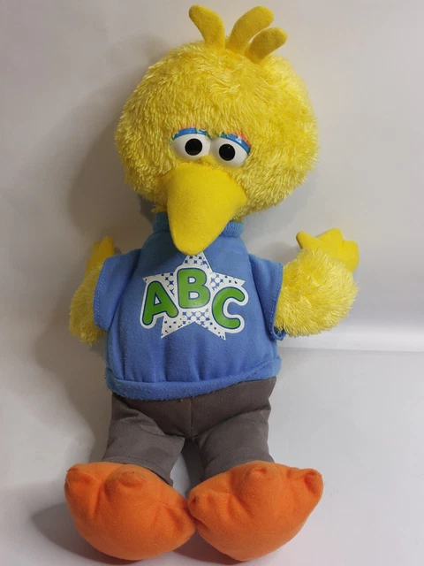 SESAME STREET BIG Bird Talking Singing ABC Plush StuffedToy Hasbro 14 ...
