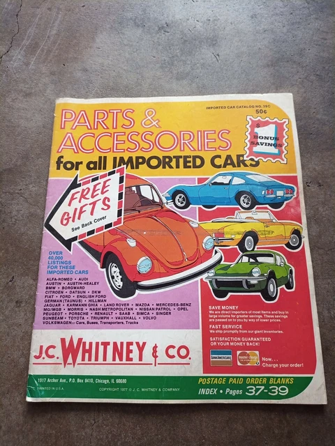 1978 J.C WHITNEY & Co Imported Cars Catalog Bug Volkswagen Porsche ...