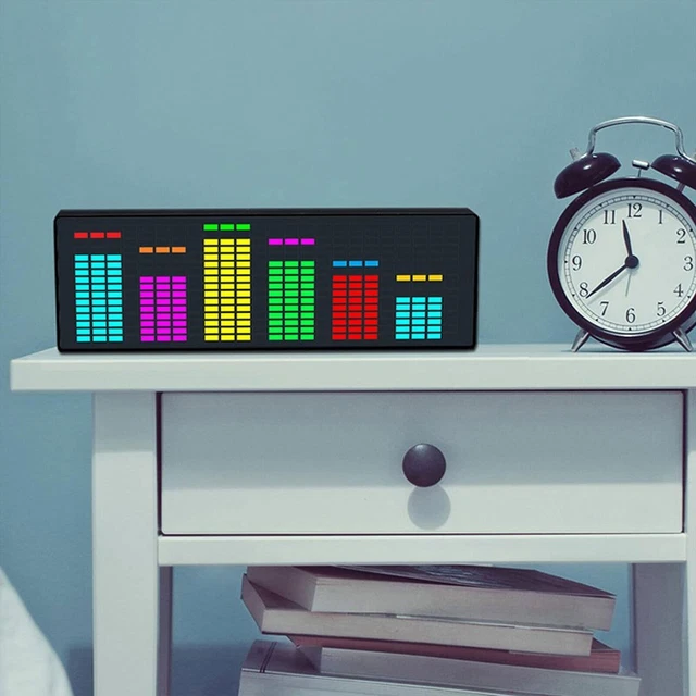 IMPRESSIVE DISPLAY MUSIC Spectrum Indicator VU Meter with 384 RGB LEDs ...