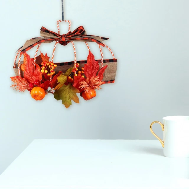 2 PCS PUMPKIN Wire Wreath Frame Frames Diy Supplies Fall Shaped $38.35 ...