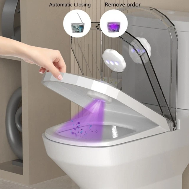 AUTO CLEANING DEODORIZATION Lamp Toilet Lid Cleaning Light Toilet ...