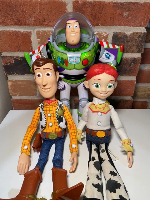 TOY STORY SIGNATURE Collection Talking Pull String Woody + Buzz Jessie ...
