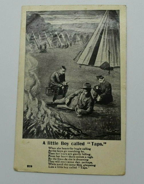 POSTCARD SONG POEM Military "Little Boy Called Taps" Posted 1906 £4.70 ...