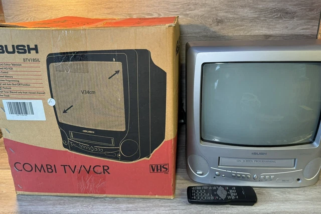 BUSH BTV18 BTV18SIL/VA 14" CRT TV Video Recorder Combo VCR VHS Gaming Retro £109.99 - PicClick UK