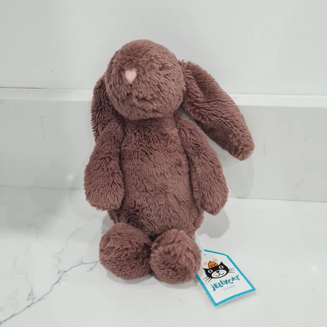 JELLYCAT SMALL BASHFUL Fudge Bunny Brown ~ Brand New With Tags £27.99 ...