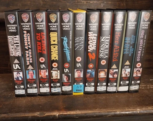 VHS BIG BOX Ex Rental Warner Home Video Action Comedy Thriller 80s 90s ...