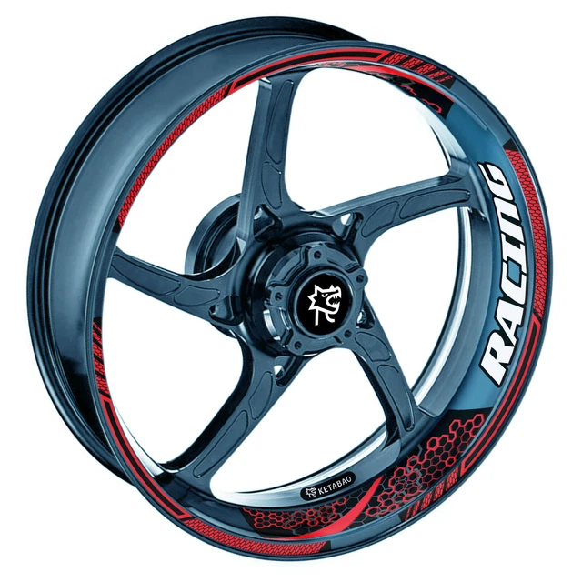 RACING BP 17 inch Rim Wheel Stickers Decals For Triumph STREET TWIN 16 ...