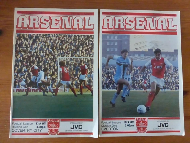 13X ARSENAL PROGRAMMES 1981-82 & 1982-83. FA Cup matches vs Bolton ...