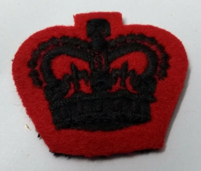 GENUINE BRITISH MILITARY Guards Colour Sergeant Small Queens Crown ...