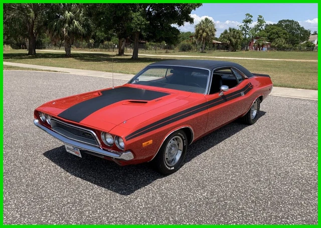 1972 DODGE CHALLENGER 440 V8, Posi Rear End, Real FE5 Bright Red Car ...