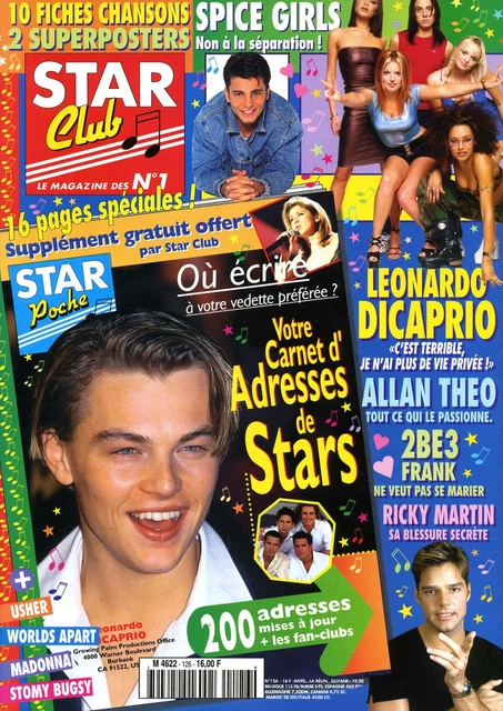 MAGAZINE STAR CLUB n°126, Léonardo,Ricky MARTIN, WORLDS APART, SPICE ...