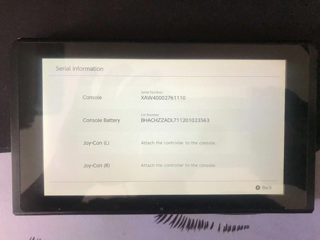 LOW SERIAL NUMBER Nintendo HAC-001 32GB Switch Console - Black Tablet ...