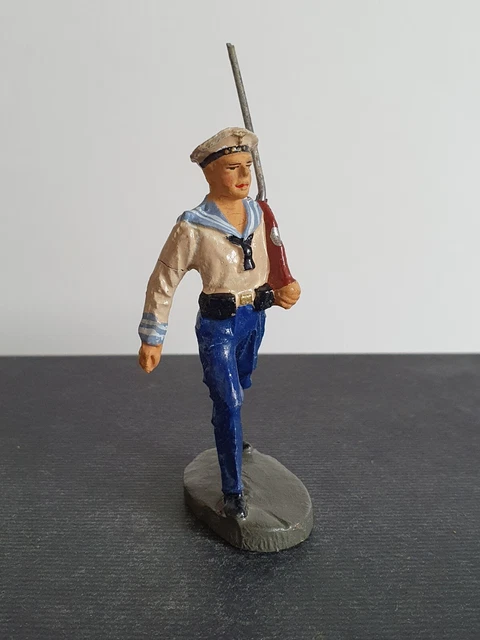 ELASTOLIN LINEOL SOLDAT Marine Matrose Karabiner Marsch Militär II. WK Masse EUR 49,99 - PicClick DE