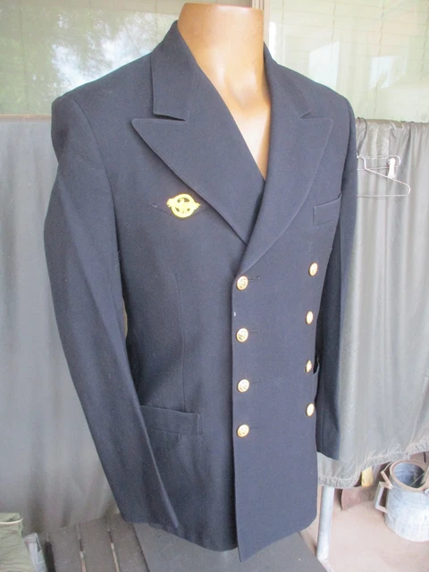 WWII USN CPO Dress Blue Jacket with Bullion Rank & Rating, Ruptured ...