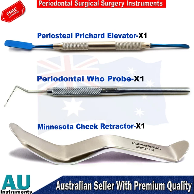 DENTAL PERIODONTAL PROBE Prichard Elevators Implant Surgery Chek ...