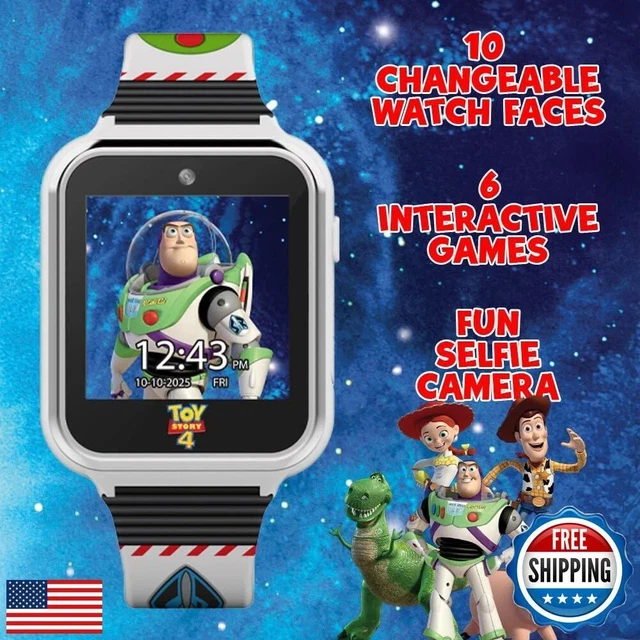 DISNEY PIXAR TOY Story 4 Kids Interactive Smart Watch with Touchscreen ...