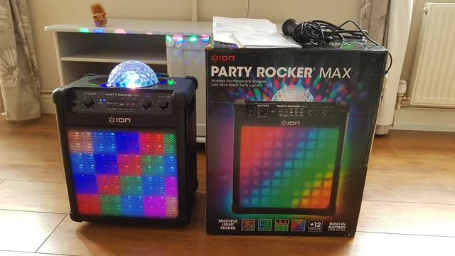 ION AUDIO PARTY Rocker Max 100 W Rechargeable Bluetooth Party Speaker ...