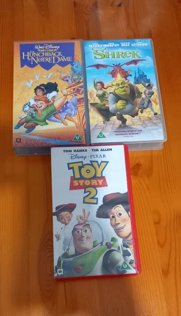 DISNEY VHS BUNDLE - toy story 2 - Shrek - the hunchback of notre dame £ ...