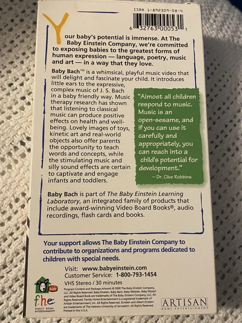 BABY BACH (VHS, 2000) £3.84 - PicClick UK