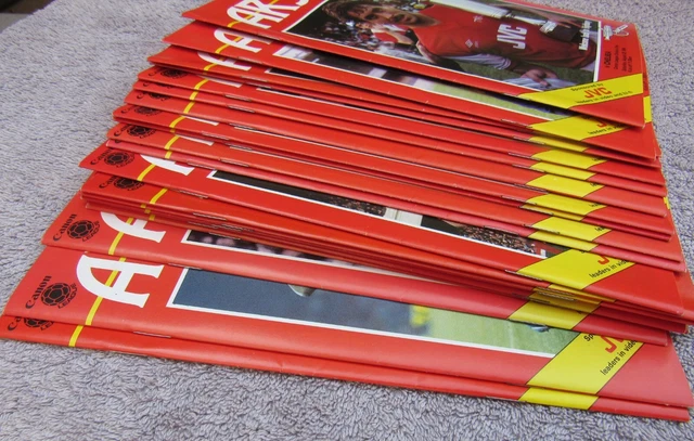 ALL ARSENAL FC HOME FOOTBALL MATCH PROGRAMMES from season 1984/85 in ...